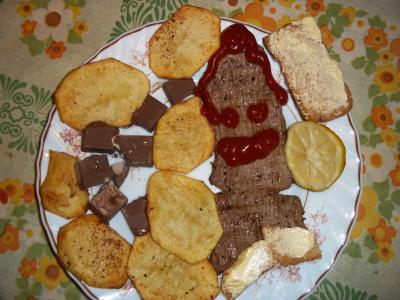 Ternera con carita feliz acompañada con turron al chocolate - - Receta ...
